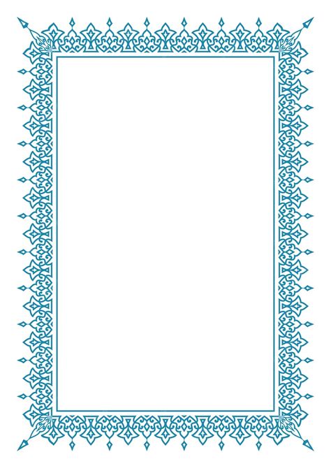 Premium Vector Blue Ornamental Border Design Suitable For Page
