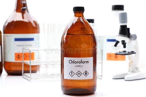 Chloroform In Bottle Chemical In The Laboratory And Industry Stock Image Image Of Science