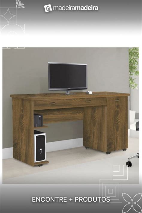 Escrivaninha Mesa Para Computador Quarto Escritório Ariel Madeiramadeira Mesa De Computador