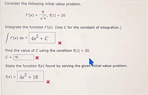 Solved Consider the following initial-value | Chegg.com