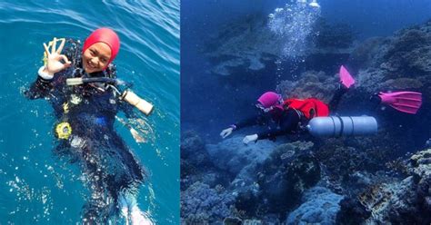 Bertudung And Kecil Molek Tak Halang Nur Sabrina Bergelar Pengajar Selam