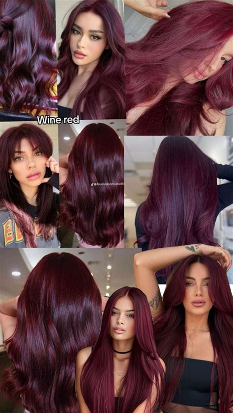 Wine Red Hair In 2025 Haarfrisuren Undercut Lange Haare Frisuren