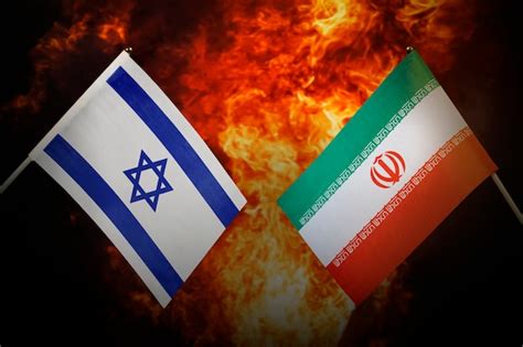 Premium Photo Flags Of Iran And Israel Of America Against Background