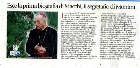 Recensione Del Libro Di Monspasquale Macchi Su Avvenire