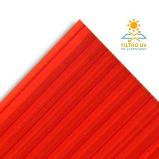 Policarbonato Alveolar 6mm 2 1 X 11 6 Mts Rojo 2 Caras Uv FerreterÍa