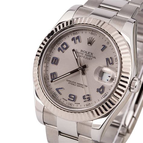 Rolex Datejust Ii Rhodium Dial 116334 At Bobs Watches
