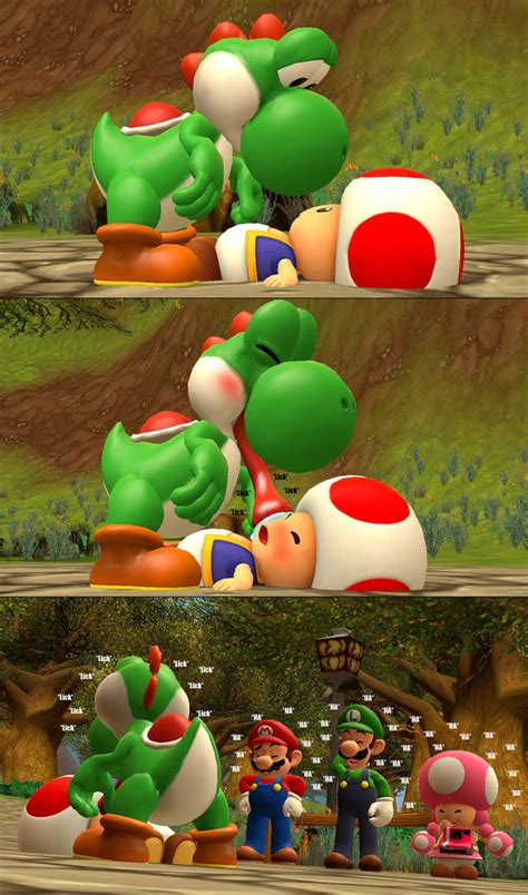 Yoshi Licks Toad Yxt By Skulltronprime969 On Deviantart
