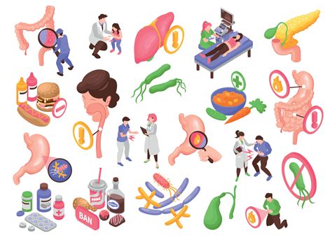 Gastroenterology Icons Set 3467980 Vector Art At Vecteezy