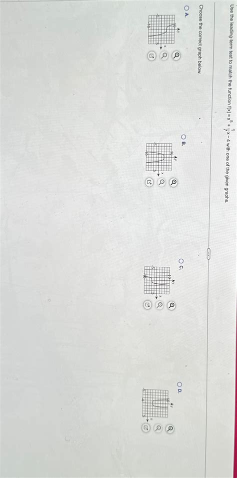 Solved Use The Leading Term Test To Match The Function