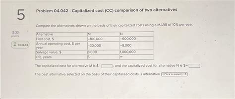 Solved Problem 04 042 ﻿capitalized Cost Cc ﻿comparison