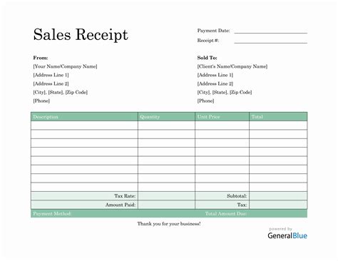 Acknowledgement Receipt Template Word Free Download Receipt Template