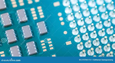 Cpu Ou Unidade Central De Processamento Da Motherboard Macro Shot Microprocessador Unidade De