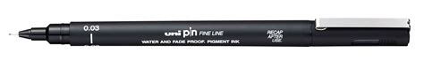 Uni Ball Pin Fine Line Black Waterproof Drawing Pen 0 03mm 003