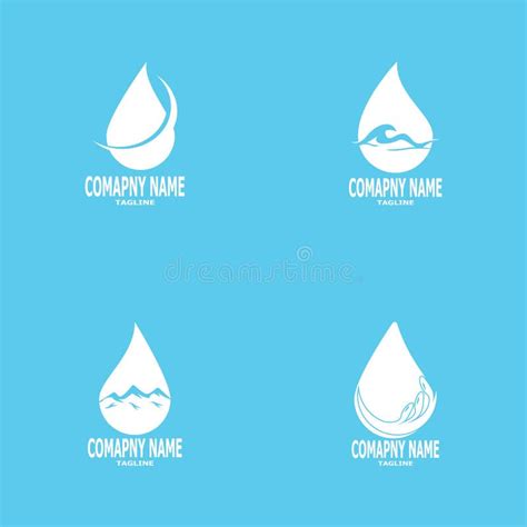 Water Logo Design Vector Illustration Stock Vector Illustration Of
