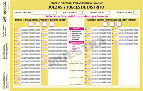 Estas Son Las Boletas Para La Elección Judicial En México Revista Espejo