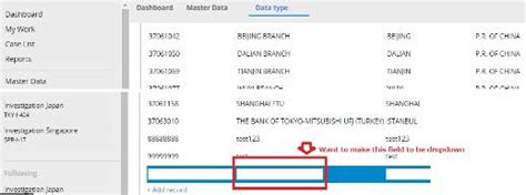 Adding A Controle For Master Data Table Support Center