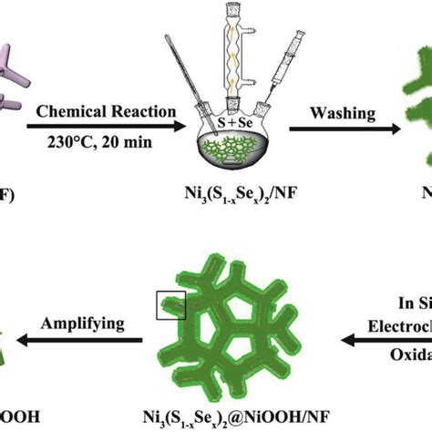 Schematic Illustration For The Synthesis Of Core Shell Ni 3 S 1−x Se X Download Scientific