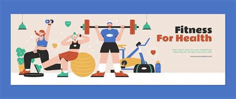 Free Vector Fitness Gym Training Twitter Header
