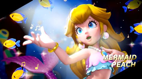 Filepps Mermaid Peach Splashpng Super Mario Wiki The Mario