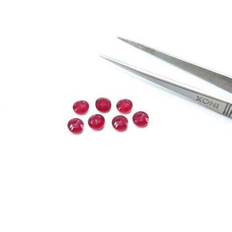 Red Natural Bangkok Ruby Calibrated Rosecut Briolette Rounds 5mm And 6mm At ₹ 400 Carat In Jaipur