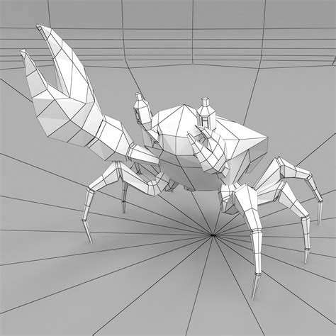 Low Poly Crab 3d Model 22 3ds Fbx Obj Stl Max Free3d