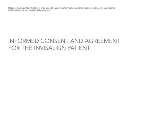 Invisalign Consent Form 2023 Printable Forms Free Online