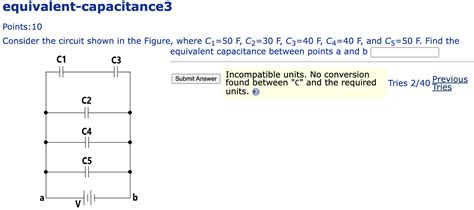 Solved Equivalent Capacitance3 Points10 Consider The Cir
