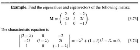 Example Find The Eigenvalues And Eigenvectors Of The Following Matrix