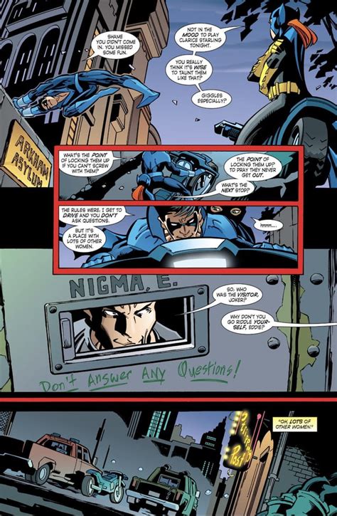 Comic Excerpt Dick Grayson Pays The Joker A Visit Under His New