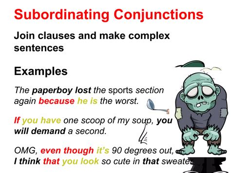 Subordinating Conjunctions Pptx