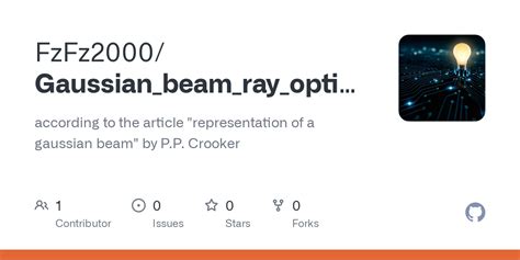 GitHub FzFz Gaussian Beam Ray Optics According To The Article Representation Of A