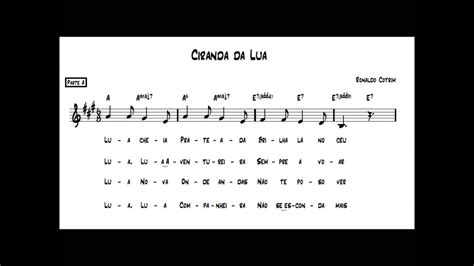 Ciranda Da Lua Partitura Youtube