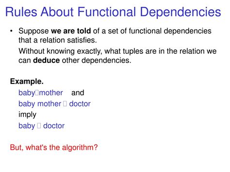 Ppt Functional Dependencies In Relational Databases Powerpoint