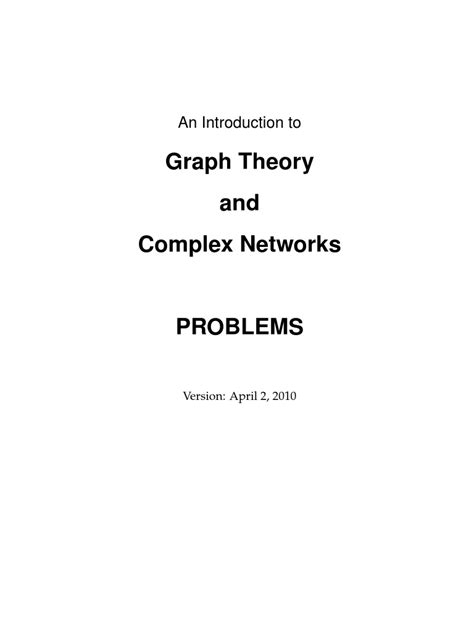 Graph Problems Pdf Vertex Graph Theory Discrete Mathematics