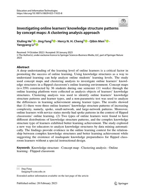 Investigating Online Learners Knowledge Structure Patterns By Concept