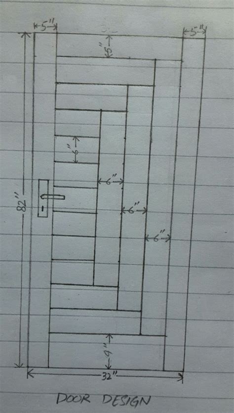 Hand Drawn Design Sketch For Door Door Design Drawing Ideas Wooden