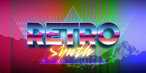 Retro Synth Editable Text Effect Retro Style With Vibrant Theme Concept