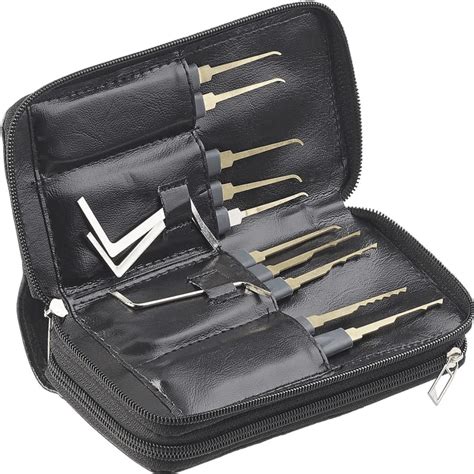 Agt Lockpick Professional Lock Picking Set With 30 Piece Lock Pick Bag And Practice Lock Lock