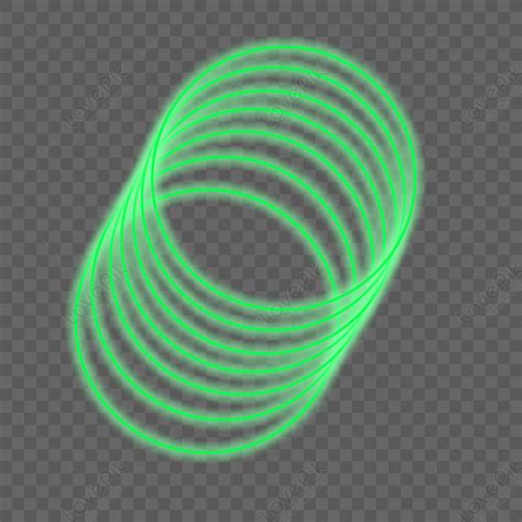 Green Ring Light Effect Glowing Ring Green Lines Glow Ring Png Image