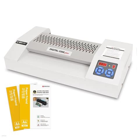 현대오피스 코팅기 D 3500plus 6롤 A4코팅지100매 15단계속도 무열코팅 자동제어 환풍구 예스24