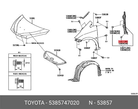 53857 47020 Genuine Toyota 5385747020 Noah Voxy Esquire 201401