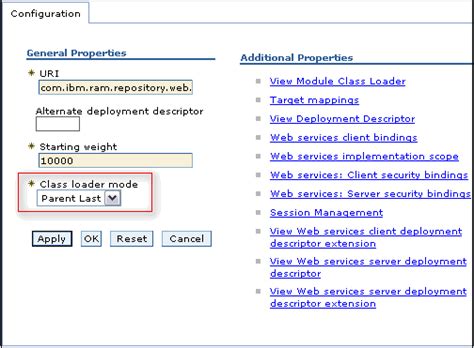 was ewas class loader order must be set to application class order