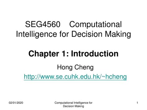 Ppt Computational Intelligence For Decision Making Powerpoint