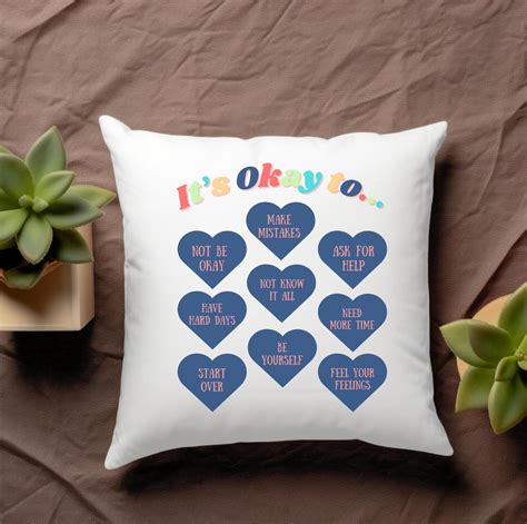 Mental Health Matters Pillow Its Ok To Not Be Ok Pillow Decorative
