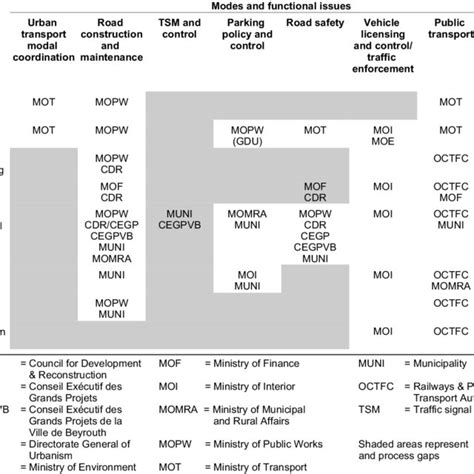 Functional Responsibility Matrix Download Table