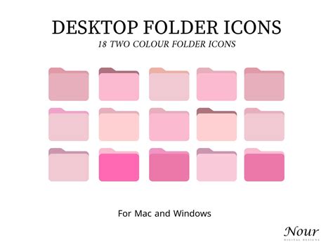 45 Pink Desktop Folder Icons Pink Folder Bundle Desktop Folders