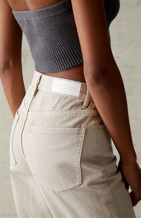 Pacsun Beige Dad Jeans Pacsun