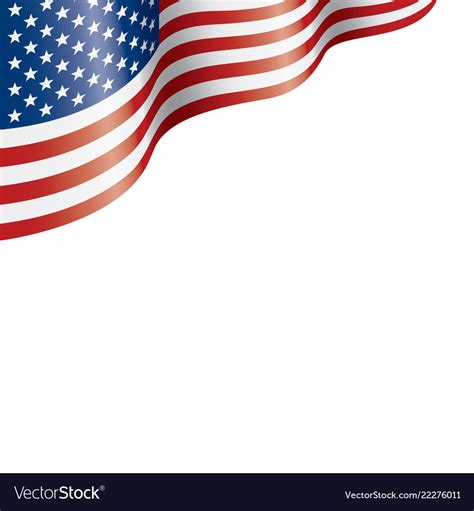 Usa Flag On White Background Royalty Free Vector Image