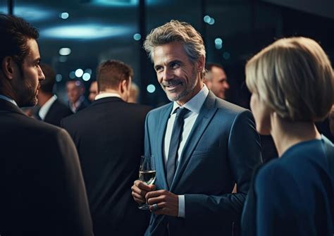 Premium Photo An Executive Networking At A Highprofile Event