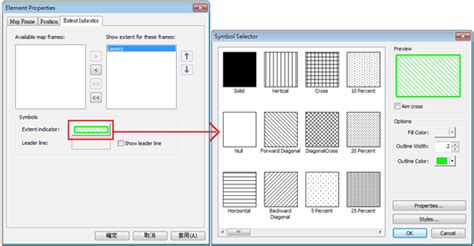 layout and printing map setting map properties add extent indicators